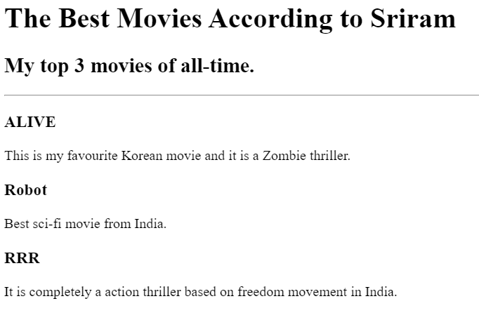 Movie ranking project